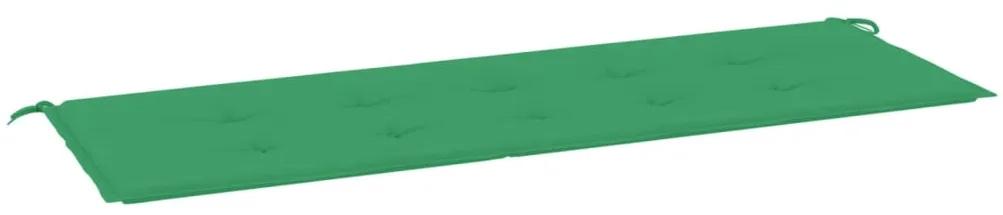 vidaXL Poduška na zahradní lavici zelená 150x50x3 cm oxfordská látka