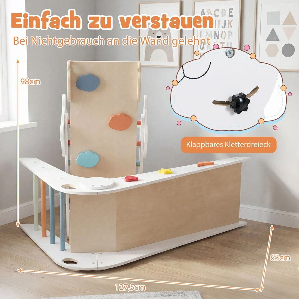 Costway Sada lezeckých trojúhelníků, skládací Montessori lezecká