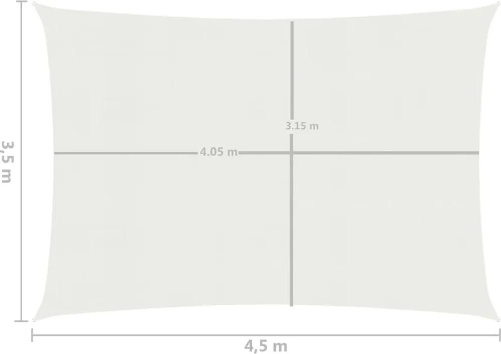 vidaXL Plachta proti slunci 160 g/m² 3,5 x 4,5 m HDPE [311241] Barva: Bílá