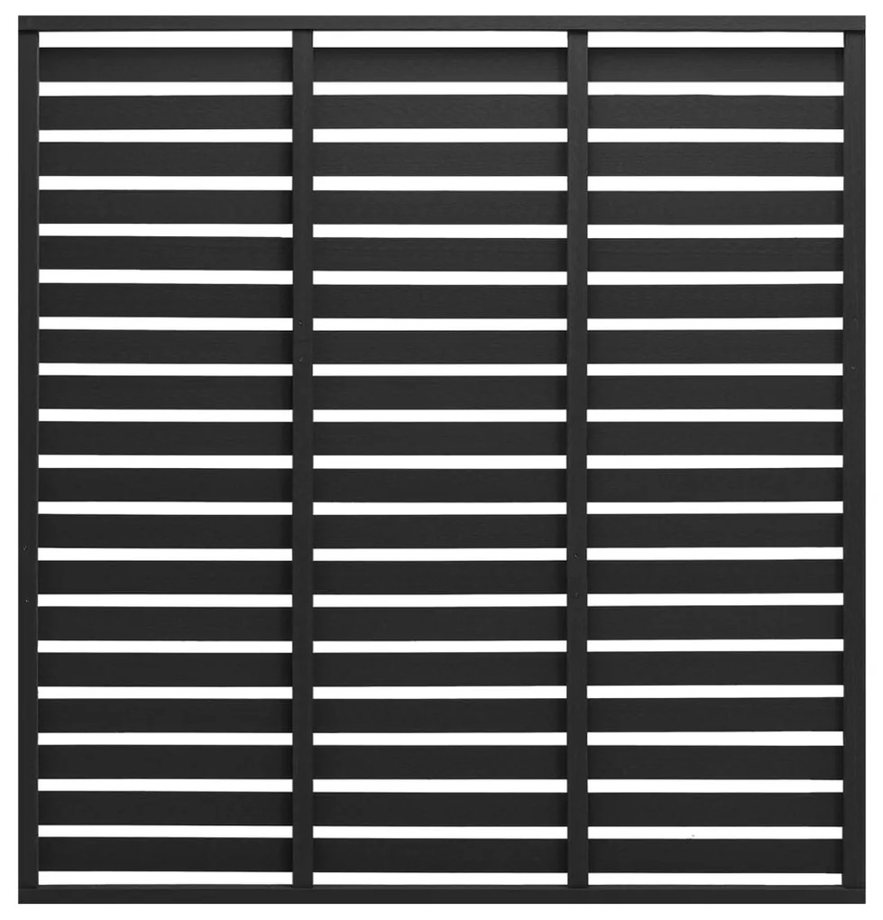 Plotový dílec WPC 180 x 180 cm černý 318111