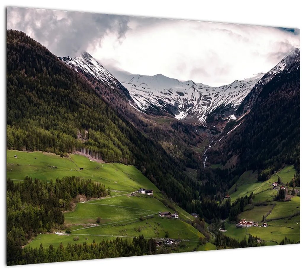 Obraz - Údolí pod horami (70x50 cm)