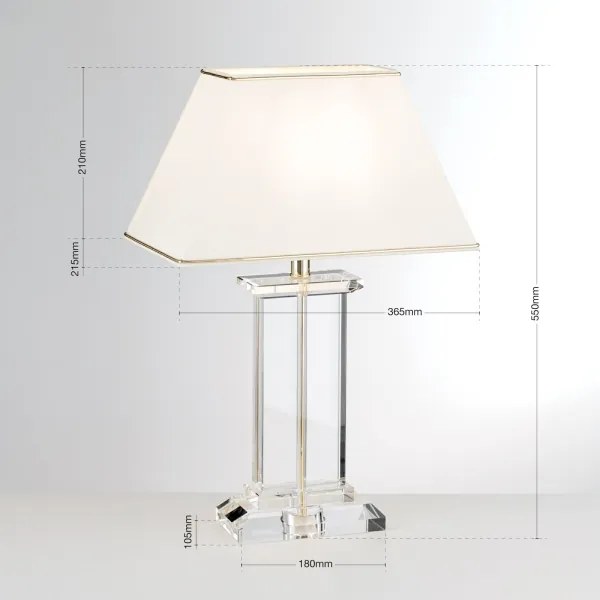 Orion LA 4-1202 - Křišťálová stolní lampa VERONIQUE 1xE27/60W/230V krémová/čirá