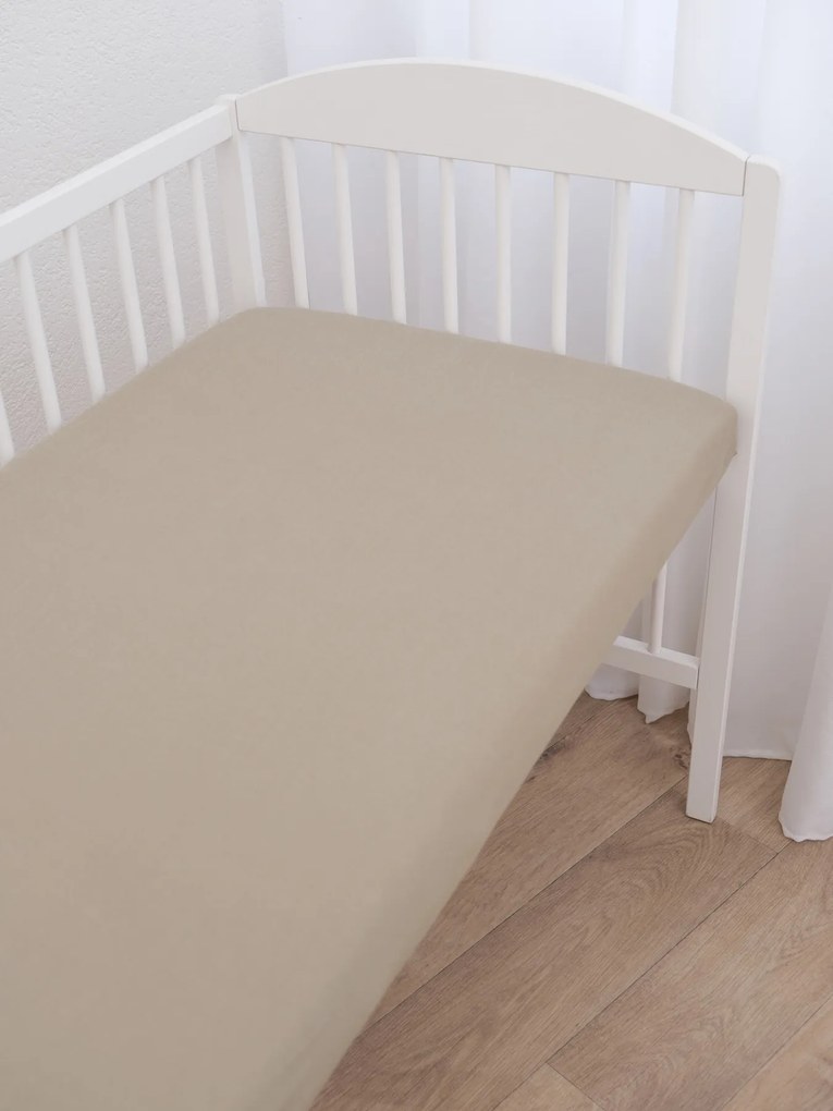 MK Lůžkoviny Jersey prostěradlo do postýlky Classic 60 x 120 cm – šedohnědá