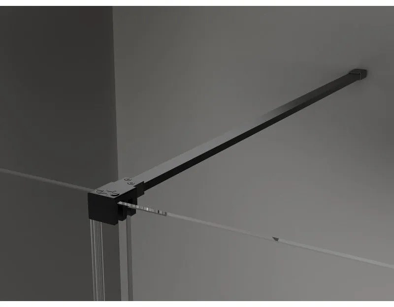 Mexen Velar, posuvné dveře typu Walk-in 70x200 cm, 8mm čiré sklo, černá matná, 871-070-000-03-70