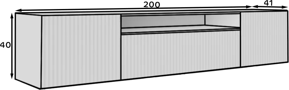 ADRK Furniture RTV skříňka NOEMI Závěsná