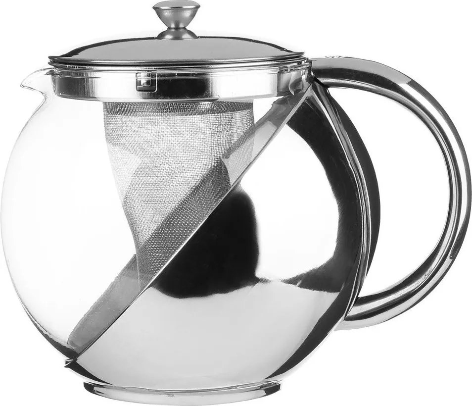 Konvice na čaj, čajová konvice, 1100 ml - chromovaná