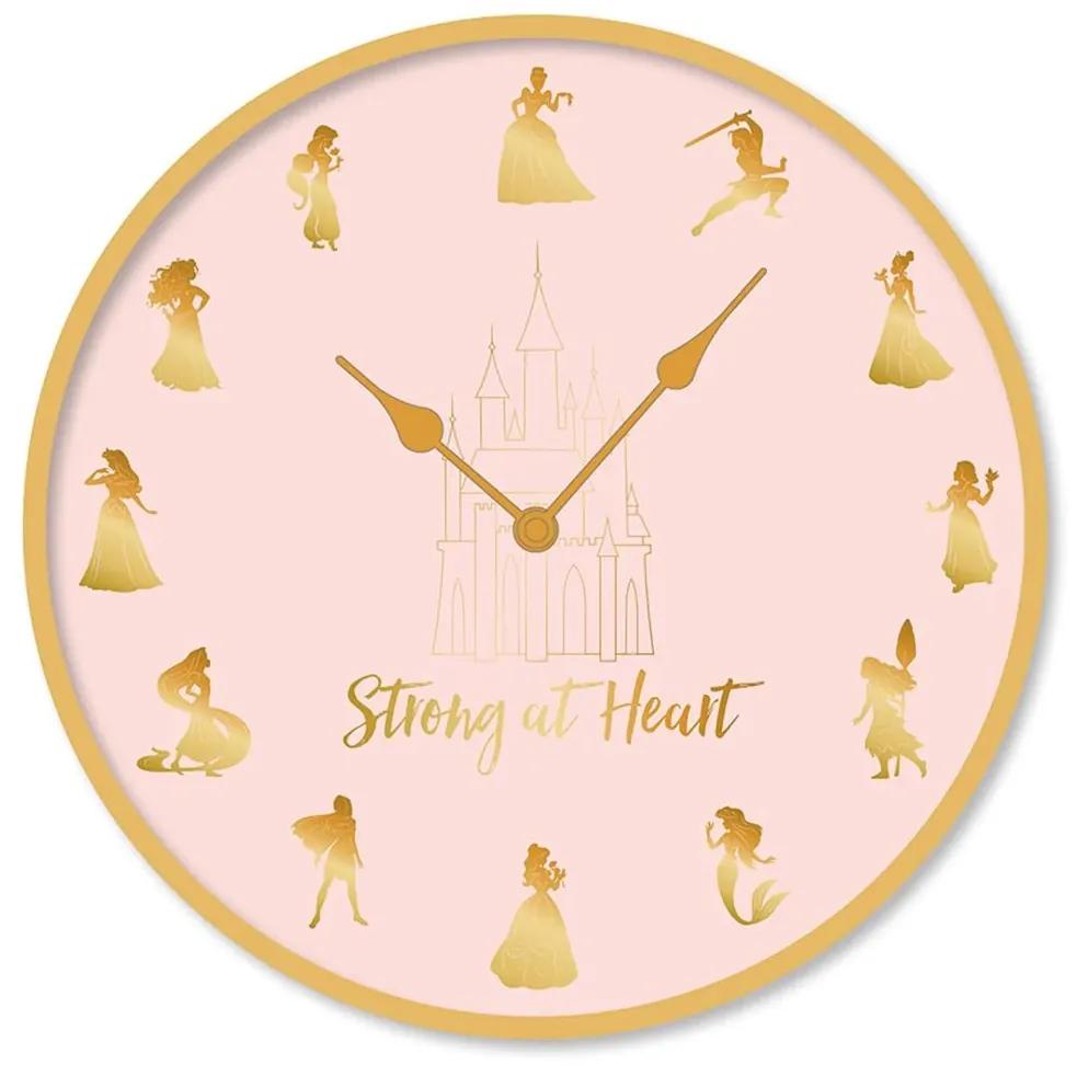 Postershop Nástěnné hodiny - Disney Princess (Strong At Heart)