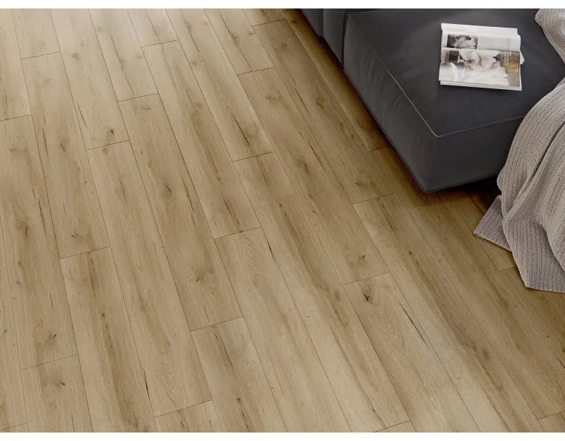 Mexen Buffalo, vinylová podlaha 1240x182 mm SPC 6,5 mm, IXPE 1,5 mm, 4stranná V-drážka, dub, F1007-1240-182-505-4V1-01