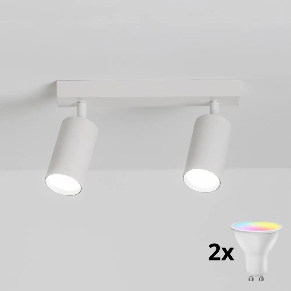 Brilagi - LED RGBW Stmívatelné bodové svítidlo SELE 2xGU10/4,8W/230V bílá