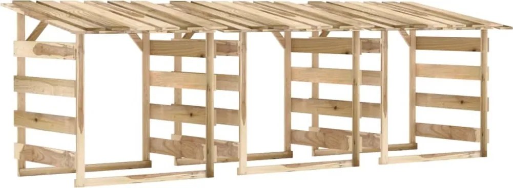 vidaXL Pergoly se střechou 3 ks 100x90x100 cm impregnovaná borovice [3096645]