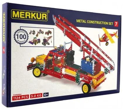 Stavebnice MERKUR 7 100 modelů 1124ks 4 vrstvy v krabici 54x36x6cm