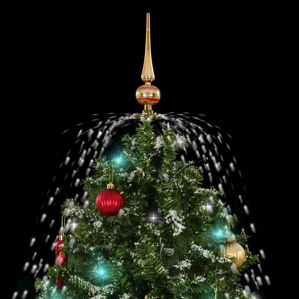 Sněžící vánoční stromeček s deštníkovým stojanem zelený 140 cm,  284333 HangarStore.cz