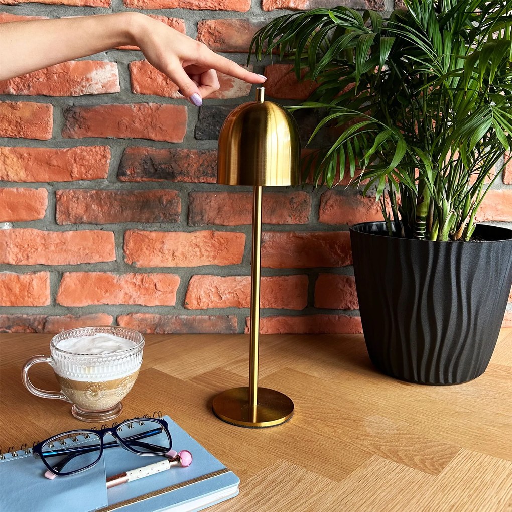 Toolight Toolight, bezdrátová noční USB lampa APP1360-T, mosazná matná, OSW-08623