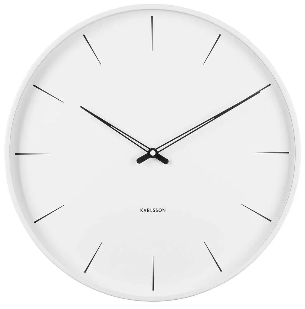 KARLSSON Nástěnné hodiny Lure – bílé 43 × 4,5 cm