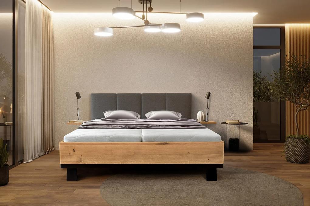 Ahorn Salento postel - dub divoký Čalounění: 26 - šedá, Rozměr: 160 x 200 cm
