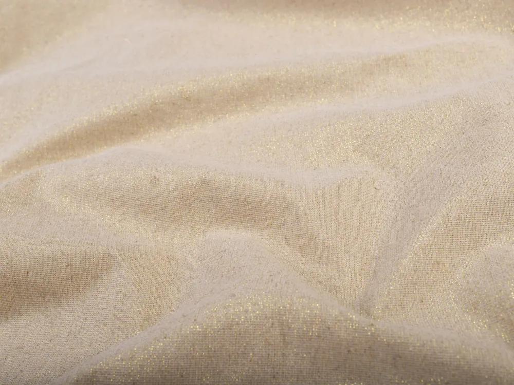 Biante Dekorační obdélníkový ubrus Leona LN-161 Béžový/zlatý třpytivý 140x180 cm