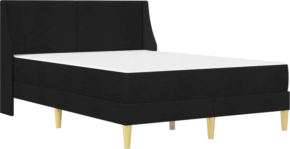 Rám postele s matrací s čelo Černý 160 x 200 cm Polyester 3414746