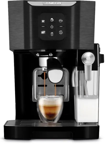 Sencor - Pákový kávovar espresso 1450W/230V černá/matný chrom