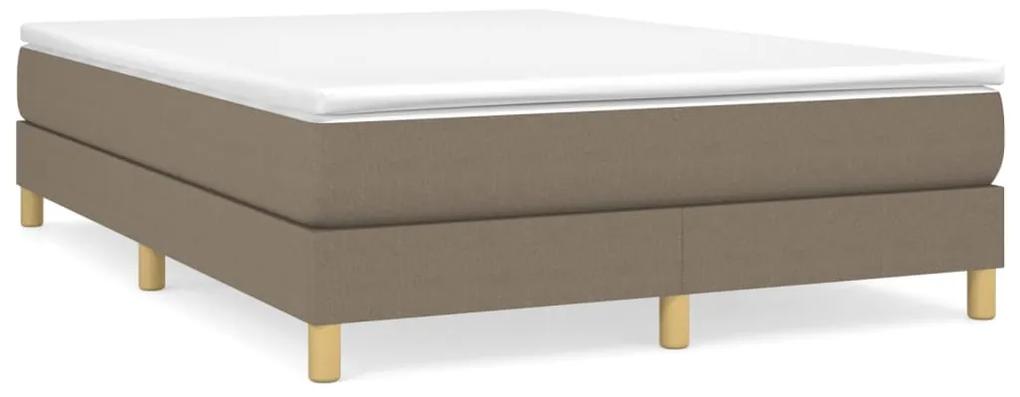 Box spring postel s matrací taupe 140x200 cm textil,  3144179