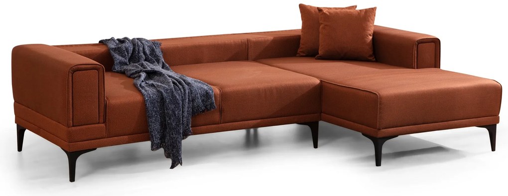 Hanah Home Rohová pohovka HORIZON červenooranžová pravá
