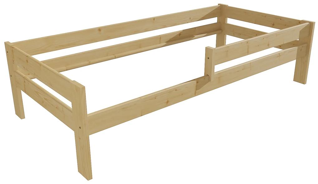 Vomaks Dětská postel se zábranou VMK006C KIDS Rozměr: 120 x 200 cm, Barva: surové dřevo