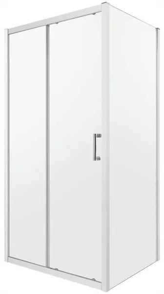 Novoterm Obdélníkový sprchový kout NV-Zoom 100x80 chrom/transparent - bez vaničky