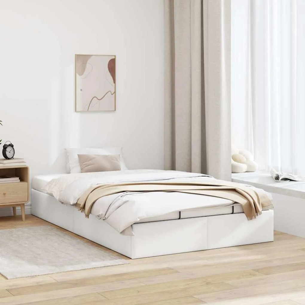 Osmanský rám postele bez matrace bílý 120x190 cm umělá kůže 3310790