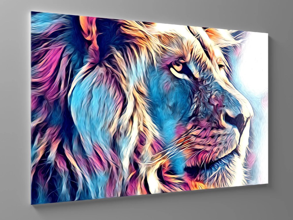 Liox Obraz barevný lev Rozměr: 120 x 80 cm