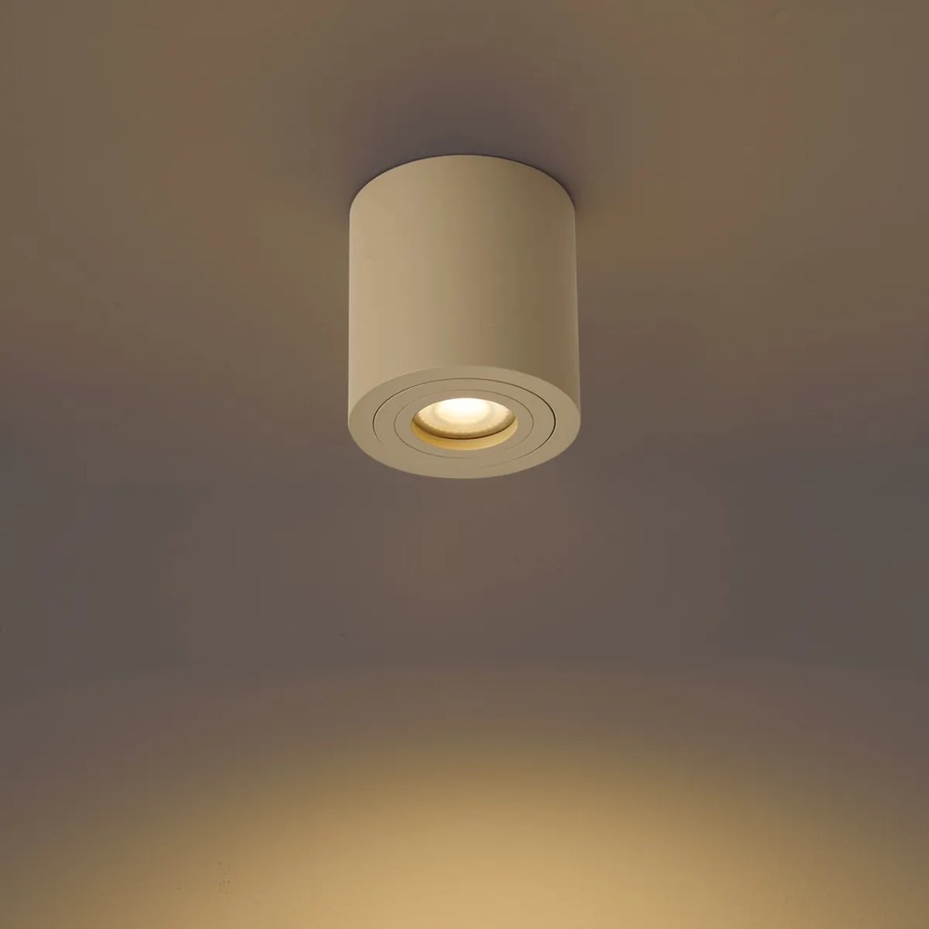 Moderní stropní bodové svítidlo Taupe GU10 50mm IP44 - Capa
