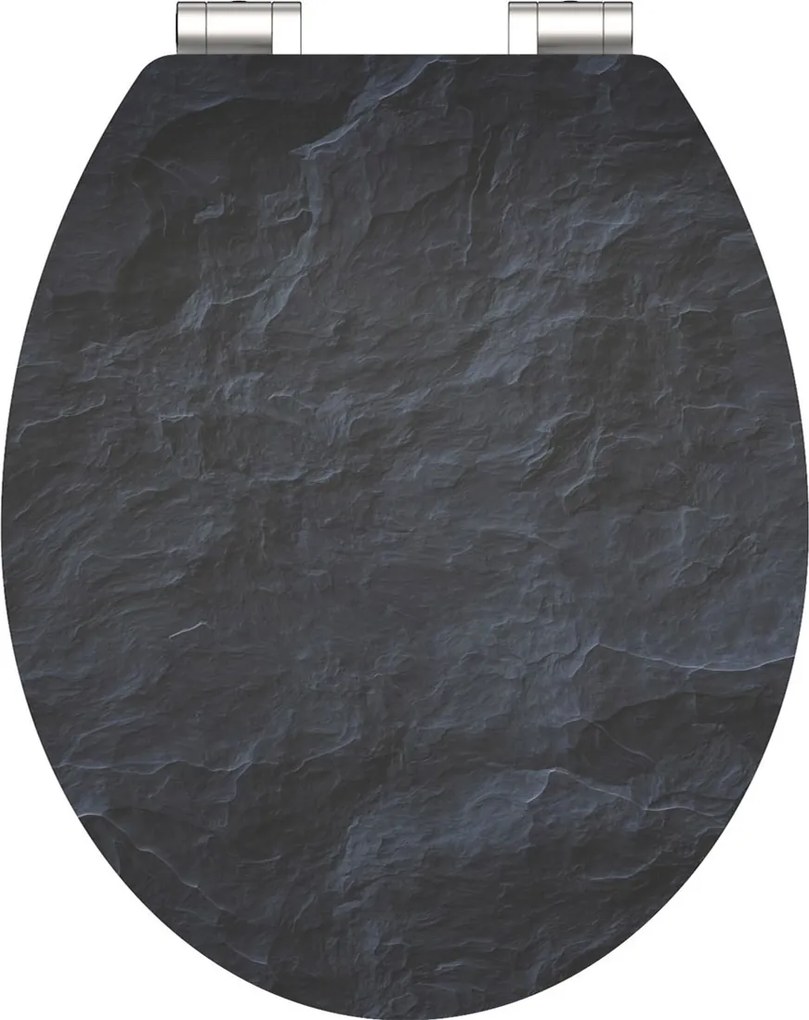 Eisl Sanitär WC prkénko MDF Soft Close Black Stone High Gloss 80535