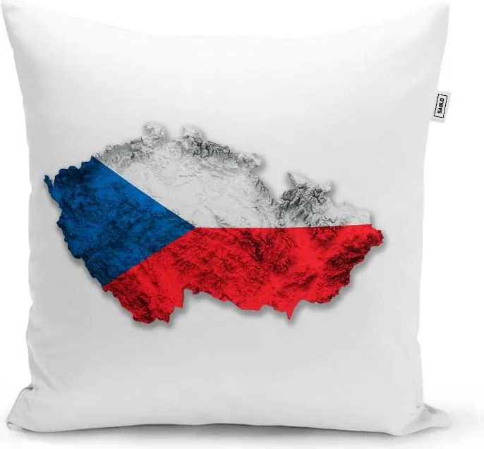 Sablio Polštář Česká vlajka - Hrdě za Česko: 40x40 cm