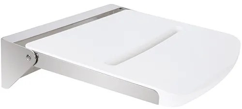 Bemeta Design HELP: Sprchové sedátko, sklopné, nerez, lesk, bílý plast - 347125011