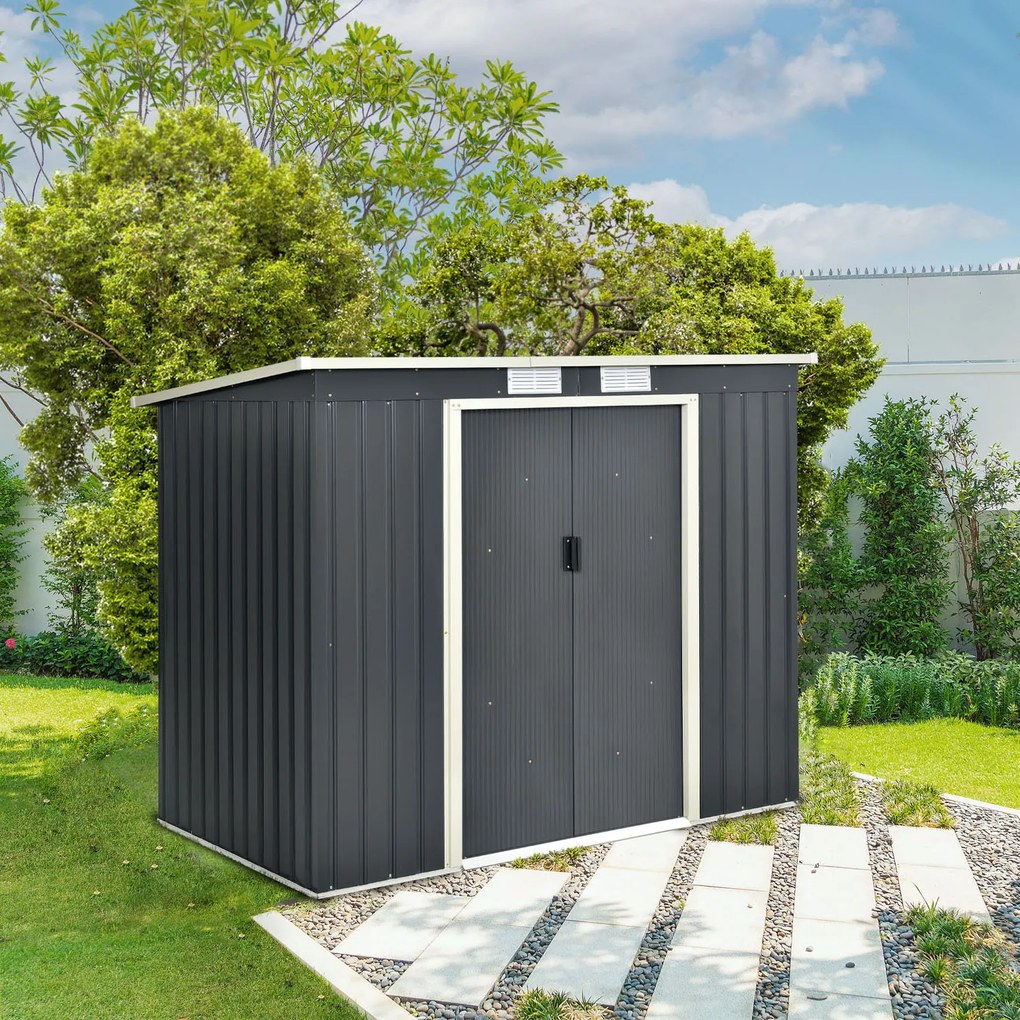 Juskys Zahradní domek M 213×130x173 cm - antracit