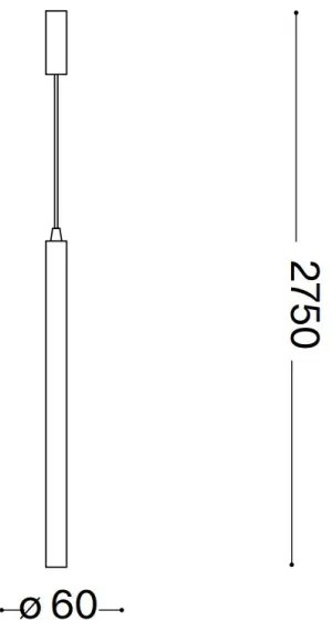 Ideal Lux - LED Lustr na lanku ULTRATHIN LED/11,5W/230V CRI 90 mosaz