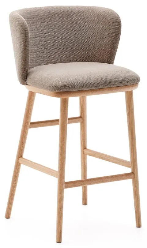 Světle hnědá barová židle (výška sedáku 65 cm) Ciselia – Kave Home