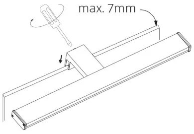Koupelnové LED svítidlo nad zrcadlo Panlux ARVEN PN12100006 8W IP44 3000K černá