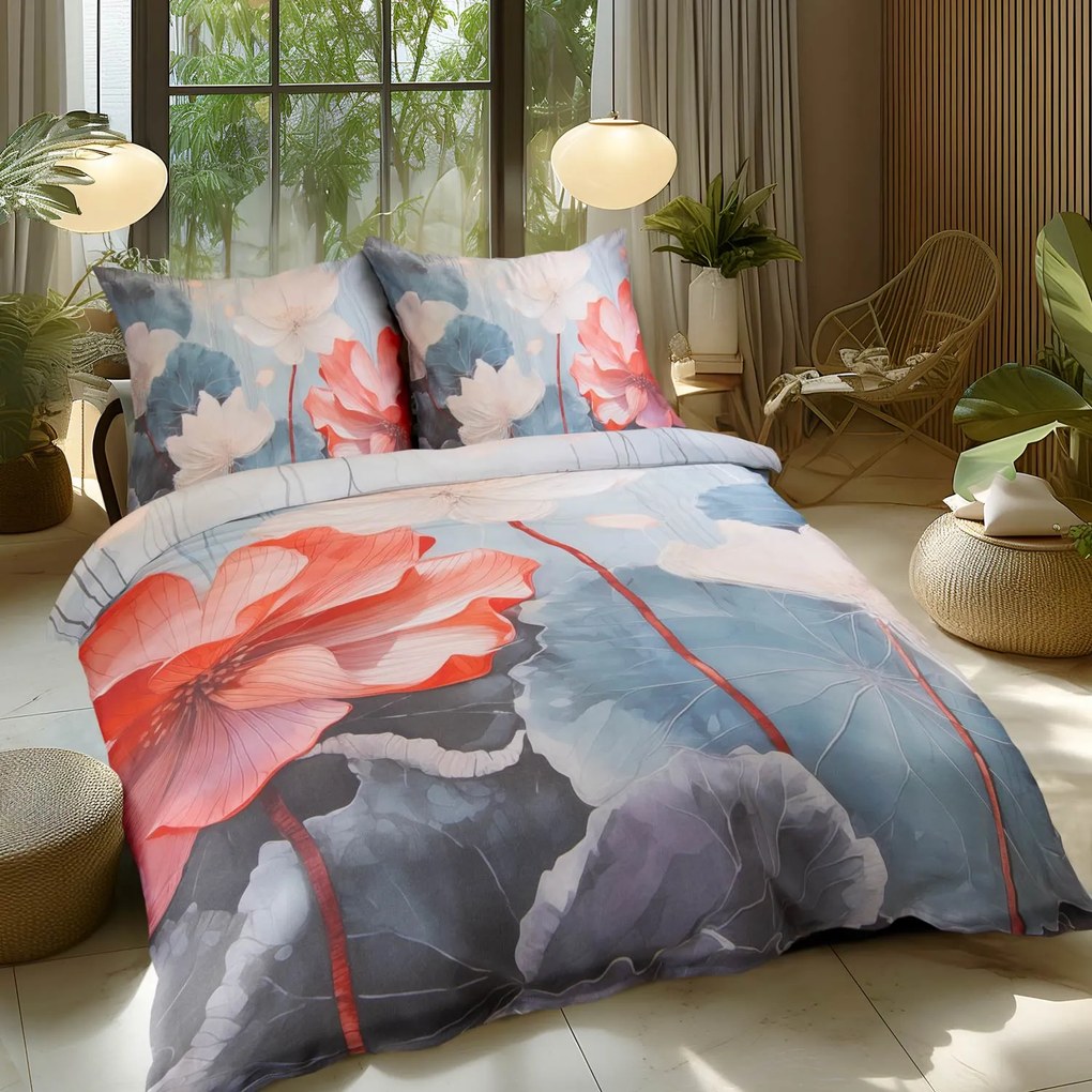 SATÉNOVÉ POVLEČENÍ SATINLOVE PREMIUM 200X220 CM, 2KS 70X80 CM VZOROVANÉ