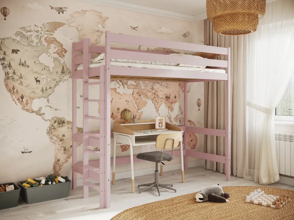Rkids | Vyvýšená postel Veli Růžová