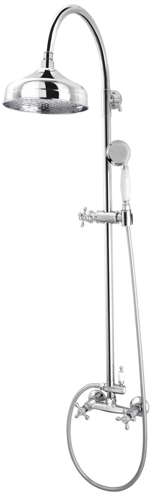 F-Design Lacrima, nástěnná sprchová sada s dešťovou sprchou, chrom lesklý, FD1-LRA-7SET1-11