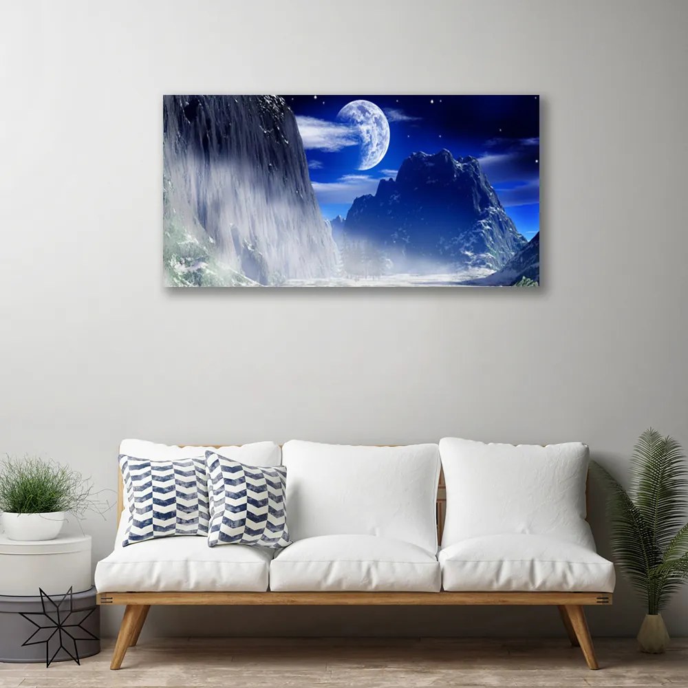 Obraz na plátně Hory Noc Krajina 140x70 cm