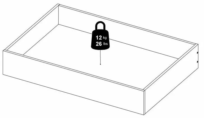 Černé šuplíky pod postel v sadě 2 ks Naia – Tvilum