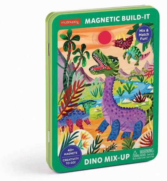 Mudpuppy Magnetická stavebnice Dino Mix-Up