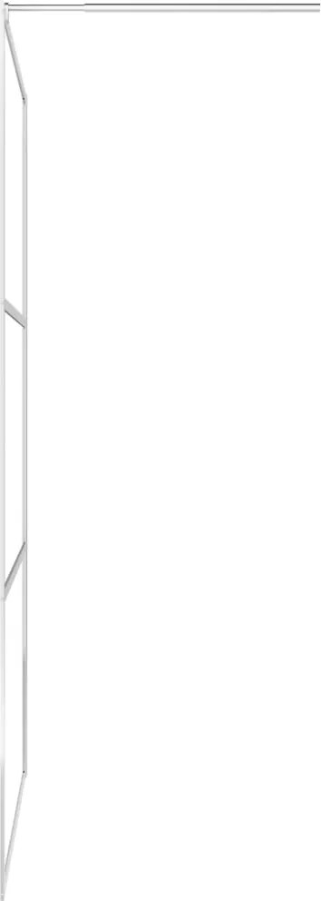 Zástěna do průchozí sprchy s policí chrom 90x195 cm ESG/hliník 3185495