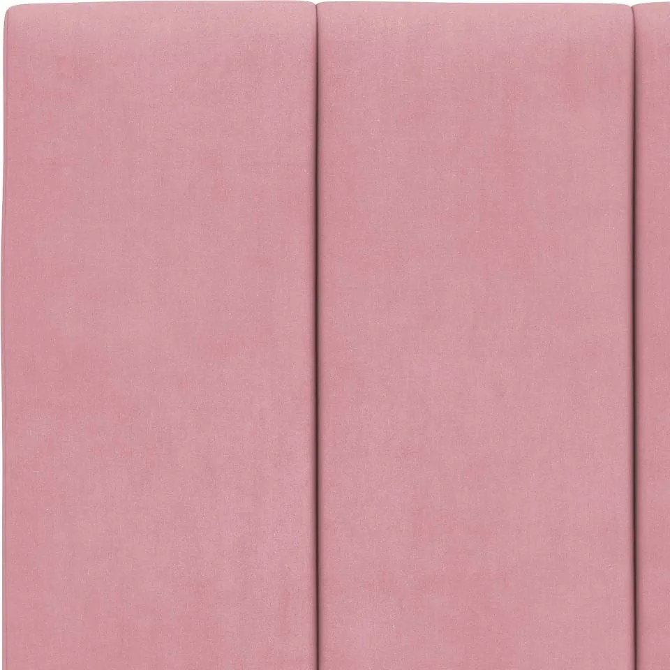 Postel s matrací Hanko růžová 100 x 200 cm samet 3208585