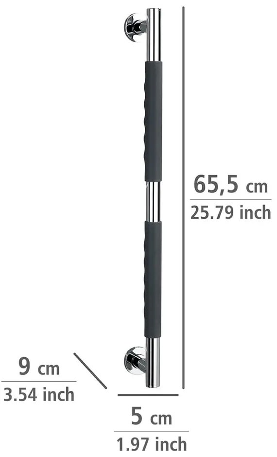 Nástěnné madlo do koupelny z nerezové oceli Secura – Wenko