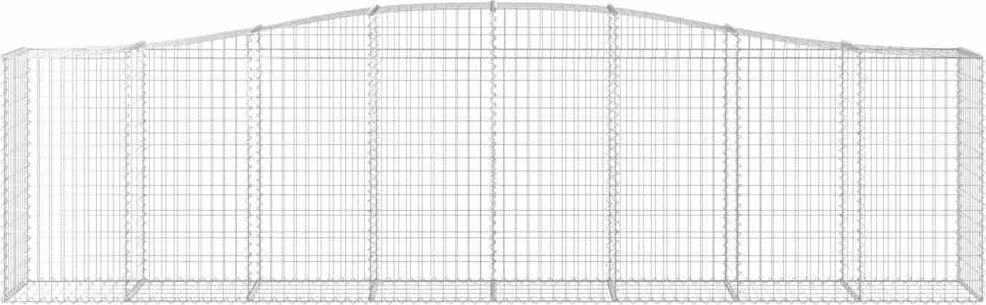Klenuté gabionové koše 9 ks 400x50x100/120cm pozinkované železo 3145963