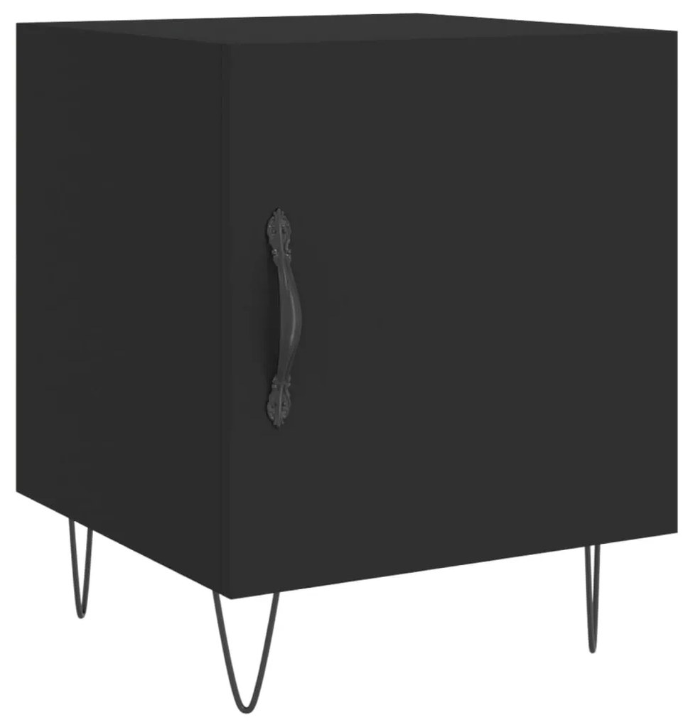 vidaXL Noční stolek černý 40 x 40 x 50 cm kompozitní dřevo