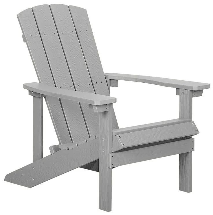 Zahradní židle ve světle šedé barvě ADIRONDACK Beliani