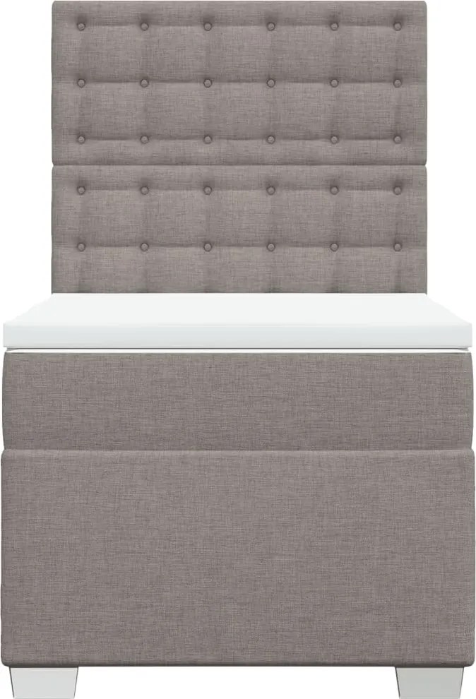 Box spring postel s matrací taupe 80x200 cm textil 3290333