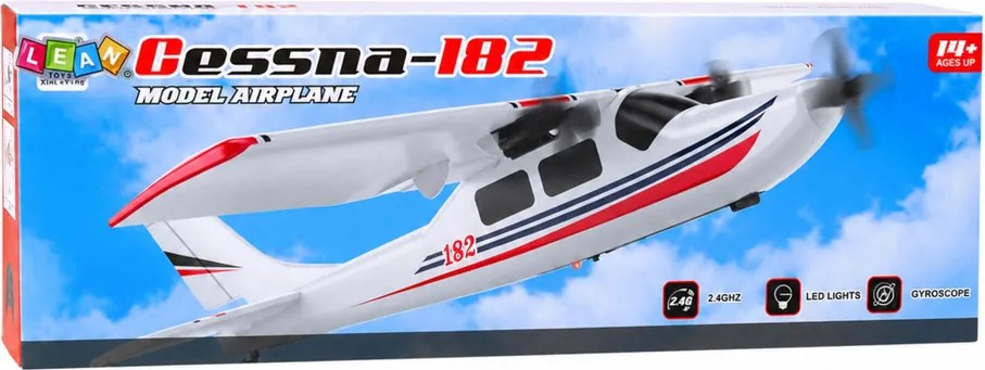 LEAN Toys Dálkově ovládané letadlo z pěnového materiálu RC Cessna 182 2,4 GHz